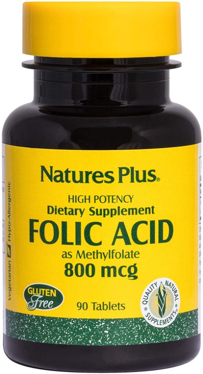Nature's Discount - Nature's Plus Folic Acid, 800 Mcg 90 Tablets (097467017900)