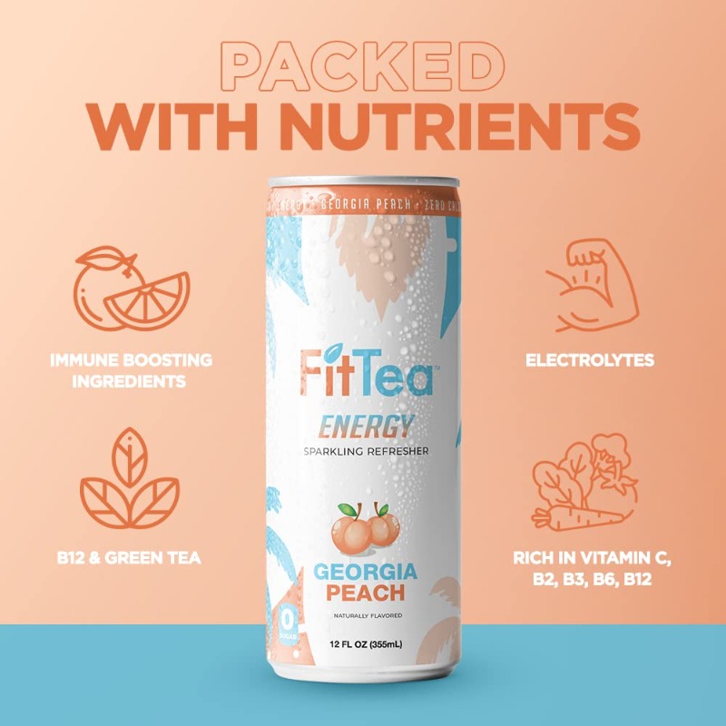 Nature's Discount - FitTea Fittea Energy Georgia Peach 12oz (787670900303)